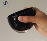 China Creative Black Glass vase with clear bottom for sale