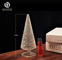 China Creative European decorated Christmas tree glass craft handmade for sale