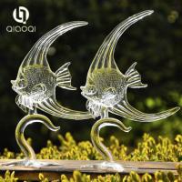 China European creative transparent glass fish shape furnishing articles wedding gift for sale