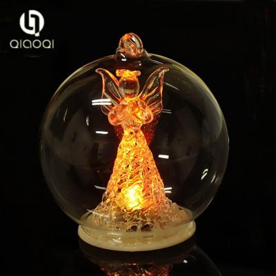 China Crystal transparent Christmas blessing angel the glass multicolor gradient household gift for sale