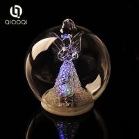 China Crystal transparent Christmas blessing angel the glass multicolor gradient household gift for sale