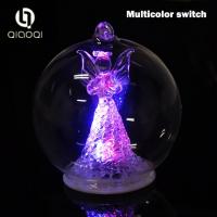 China Crystal transparent Christmas blessing angel the glass multicolor gradient household gift for sale