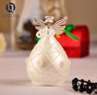 China Elegant white pearl Christmas blessing angel glass gift for sale