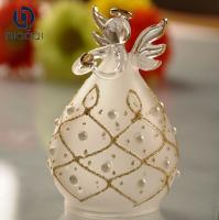 China Christmas white pearl blessing angel glass handicraft for sale