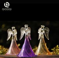 China Europe type stripe dress blessing angel shape glass gift for sale