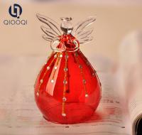China delicate design beautiful crystal glass red color blessing angel for sale