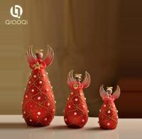 China Nice gifts hanging red color glass craft blessing angel for sale