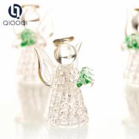 China crystal glass angel supplier crystal glass christmas angels for sale