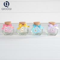 China 70ml Round shape high quality soft cork glass wishing bottles for sale