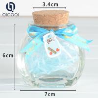 China 70ml Round shape high quality soft cork glass wishing bottles for sale