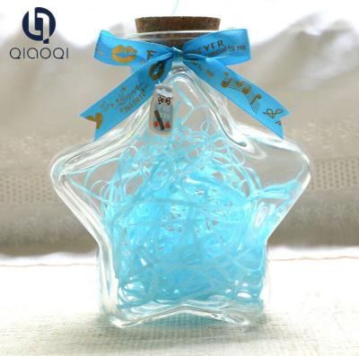 China 610ml glass bottle with cork used for wishing for sale