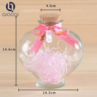 China large heart shaped glass wished bottle wholesale for sale