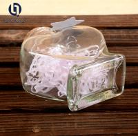 China Heart shape Clear glass wishing bottle with cork lids manufacturer for sale