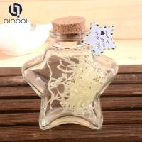 China Glass Wishing Bottle With Cork Used Gift Decorage for sale