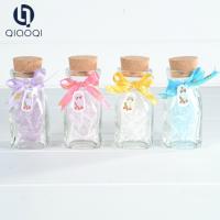 China Creative gifts bottles mini Wishing drift vase square glass Bottle with cork for sale