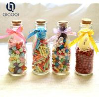 China 195ml glass milk wishes bottles with cork lids for sale