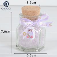China custom chrismas gift 65ml glass bottle cork top decorative wishing sand bottle for sale
