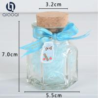 China custom chrismas gift 65ml glass bottle cork top decorative wishing sand bottle for sale