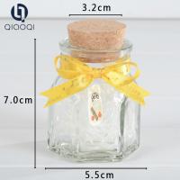 China custom chrismas gift 65ml glass bottle cork top decorative wishing sand bottle for sale