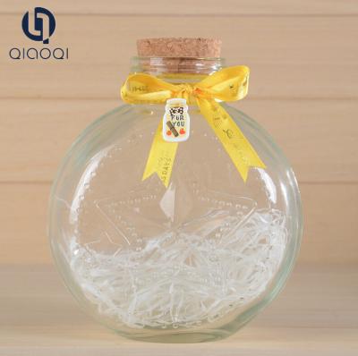 China Round lucky glass wishing bottles for sale