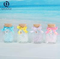 China clear glass small hexagon shape drift bottle with cork as gift for sale