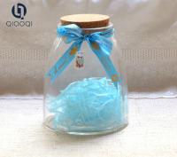 China 1100ml decorative glass bottle cork stopper for sale