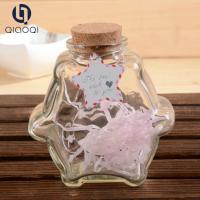 China Clear drifting glass bottle with cork made in China wishing bottle for sale