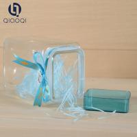 China Factory direct sale 1700ml square glass drift bottle with lid for gift for sale