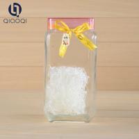 China Factory direct sale 1700ml square glass drift bottle with lid for gift for sale