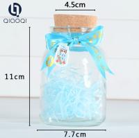 China 300ml Round glass bottle with cork creative love gift for sale