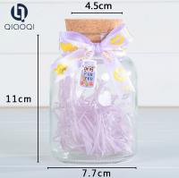China 300ml Round glass bottle with cork creative love gift for sale