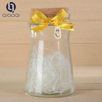 China 900ml skirt shape glass lucky bottle with cork for sale