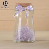 China 900ml skirt shape glass lucky bottle with cork for sale