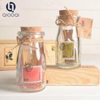 China Nice decorate drift bottles clear soft cork glass bottles for sale