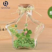 China 610ml Lucky Star Wishing Glass Bottles with special pattern for sale