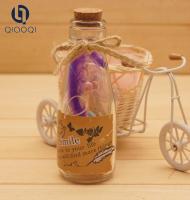 China clear LUCKY bottles wishing glass botttle with cork for sale