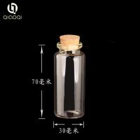 China clear glass tube with cork for sale