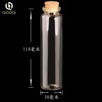 China clear glass tube with cork for sale