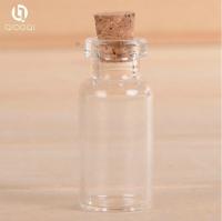 China tube glass with cork wishes bottle for sale