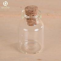 China tube glass with cork wishes bottle for sale