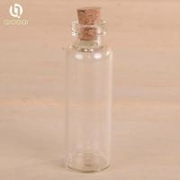 China tube glass with cork wishes bottle for sale