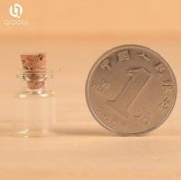 China Diameter 12mm transparent Glass tube bottle with cork for sale