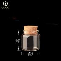 China glass tube bottle with cork for sale