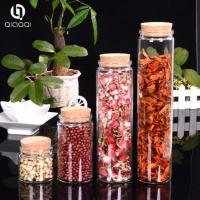China 65mm Cylindrical glass tube bottle storage bottle for sale