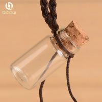 China 1ml mini glass Essential oil tube bottle with cork for sale