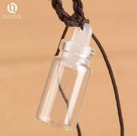 China 1ml mini glass Essential oil tube bottle with cork for sale