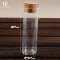 China 5ml 8ml 18ml 20ml tube glass bottle with cork for sale
