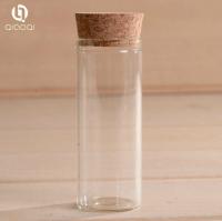China Hot sales 20ml 30ml straight glass tube bottle with cork for sale