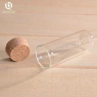 China Hot sales 20ml 30ml straight glass tube bottle with cork for sale