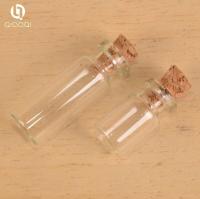 China 0.5 ml small glass tube bottle with cork for sale